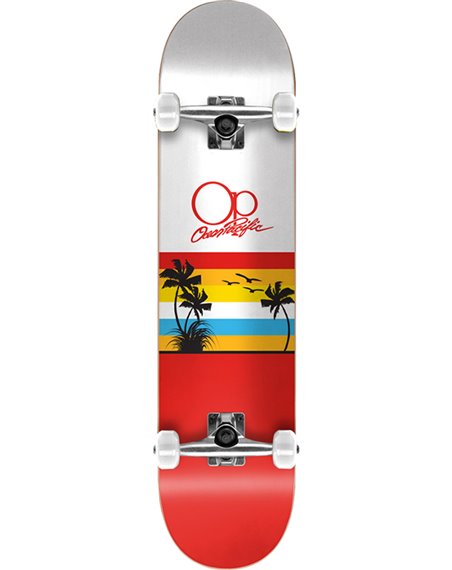 Skateboard Completo Ocean Pacific Sunset 8" (White/Red)